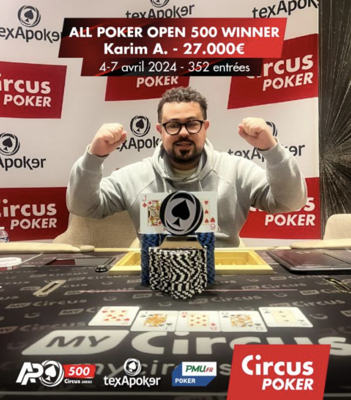 Victoire de l'APO 500 au Club Circus pour Karim Abidi | PokerNews